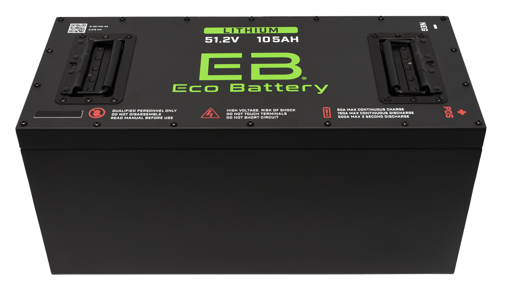 51V 105Ah Skinny LiFePO4 Golf Cart Battery | Eco Battery