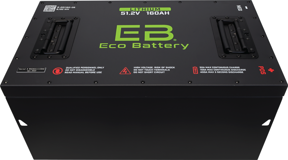 51V 160AH LiFePO4 Golf Cart Battery | Lithium Battery | Eco Battery