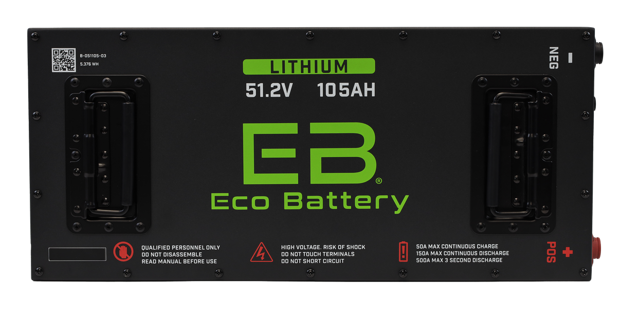 51V 105Ah Skinny LiFePO4 Golf Cart Battery | Eco Battery