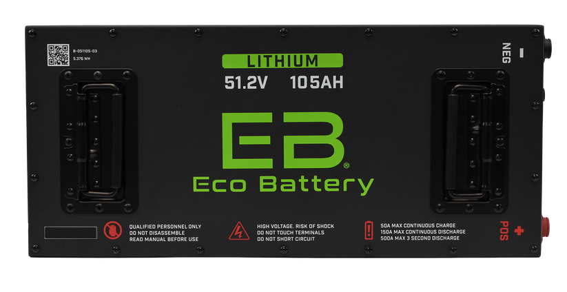 51V 105Ah Skinny LiFePO4 Golf Cart Battery | Eco Battery
