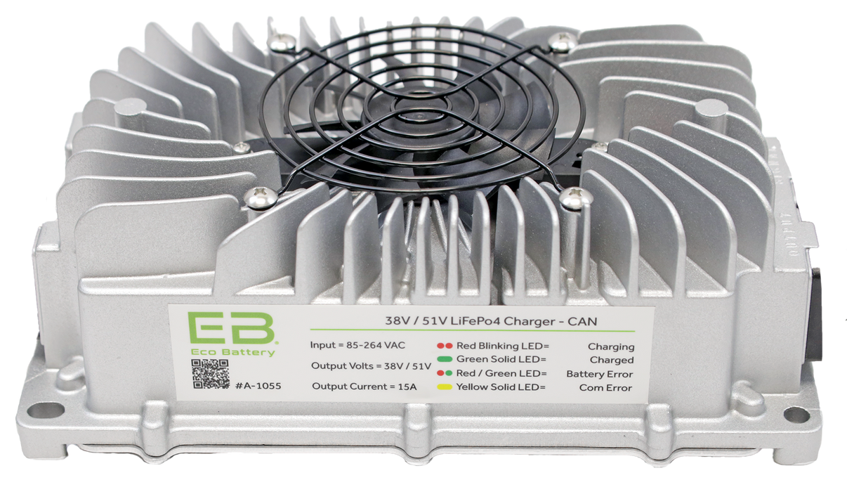38V / 51V 15A CAN Charger (Locking Quick Connect) – Eco Battery