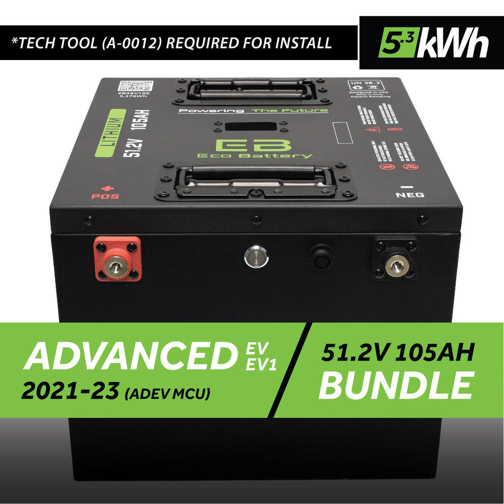 51V 105AH Thru-Hole Battery Bundle / Advanced EV EV1 / 2021-23 (ADEV M ...
