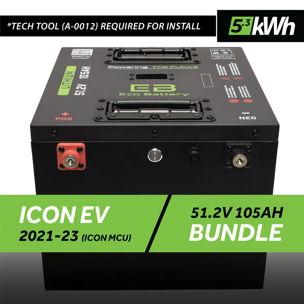 51V 105AH Thru-Hole Battery Bundle / ICON EV / 2021-23 (ICON MCU) – Eco ...